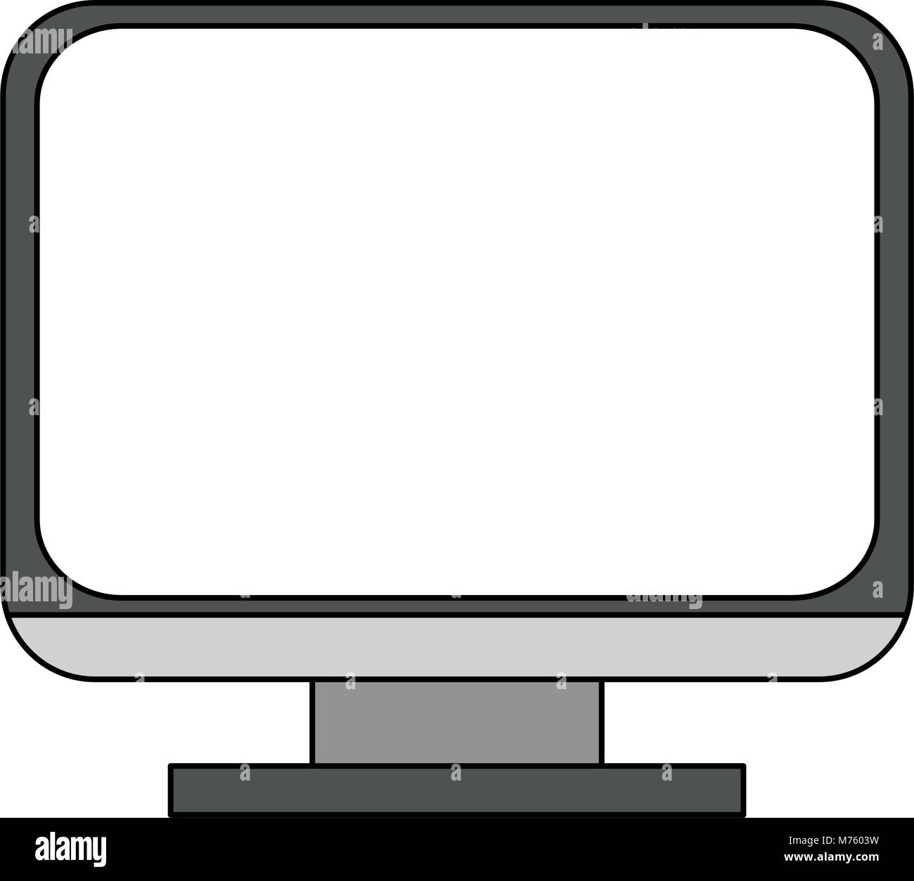 Computer screen technology vector illustration graphic design Stock ...