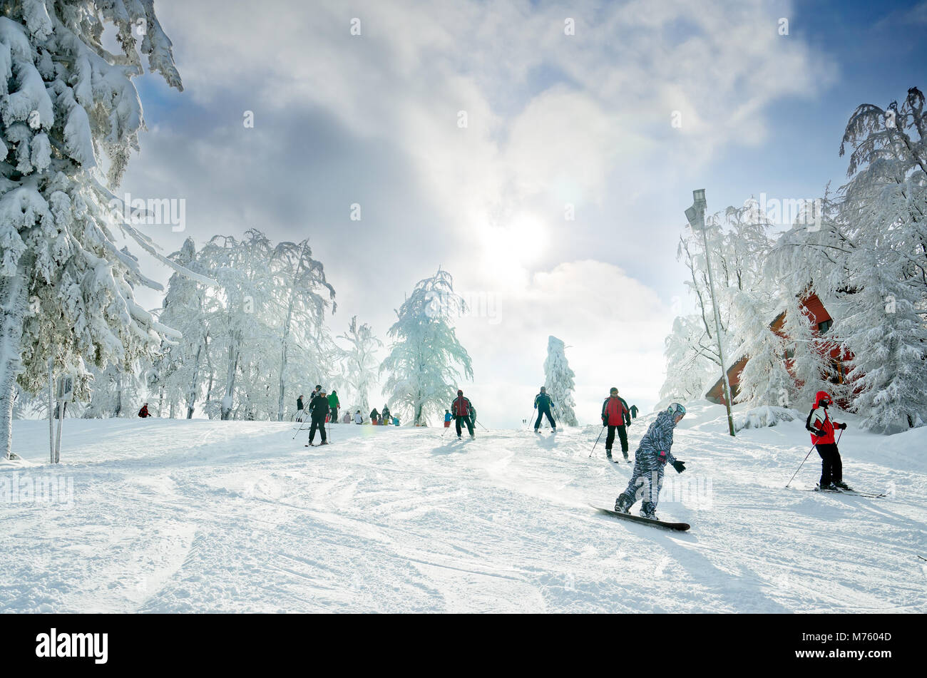 Ski resort Velka Raca, Oscadnica, Zilina region, Slovakia, Europe Stock ...