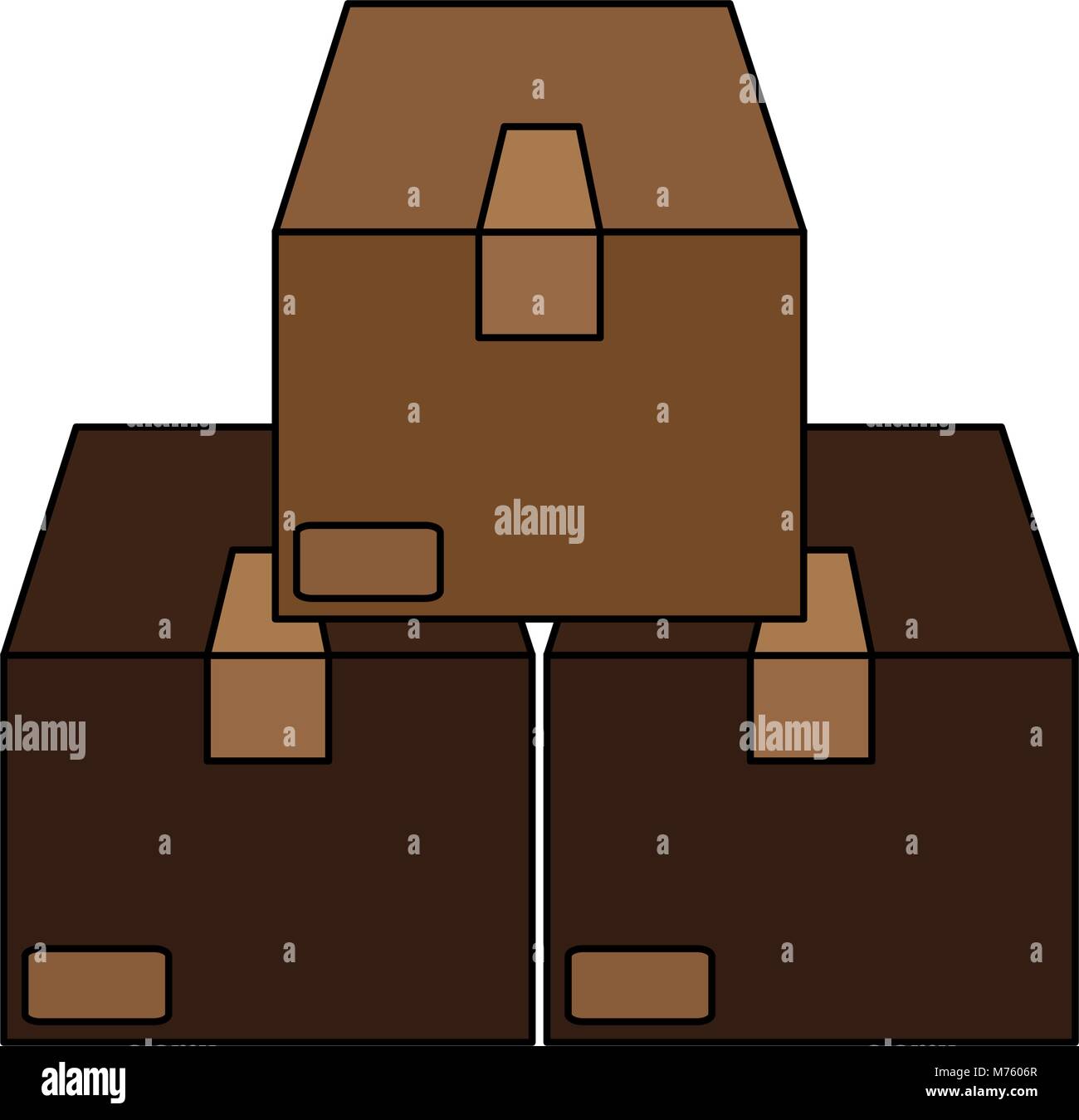 Boxes piled up vector illustration graphic design Stock Vector Image ...