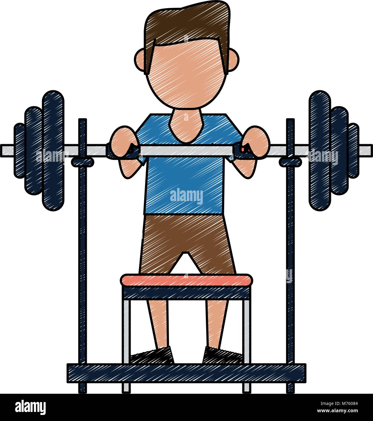 Gym bench weights vector illustration graphic design Stock Vector Image ...