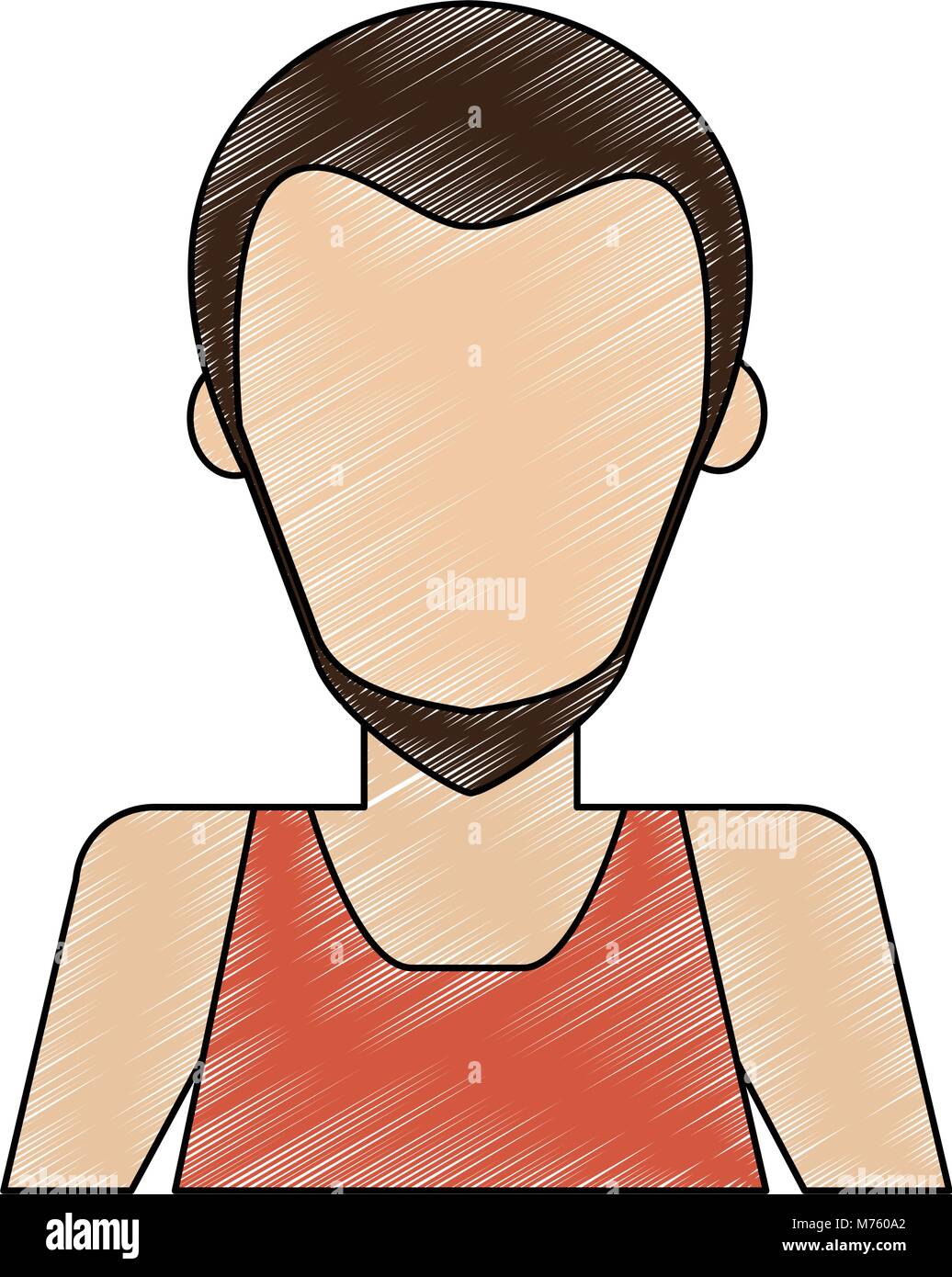 Man faceless avatar vector illustration graphic design Stock Vector ...