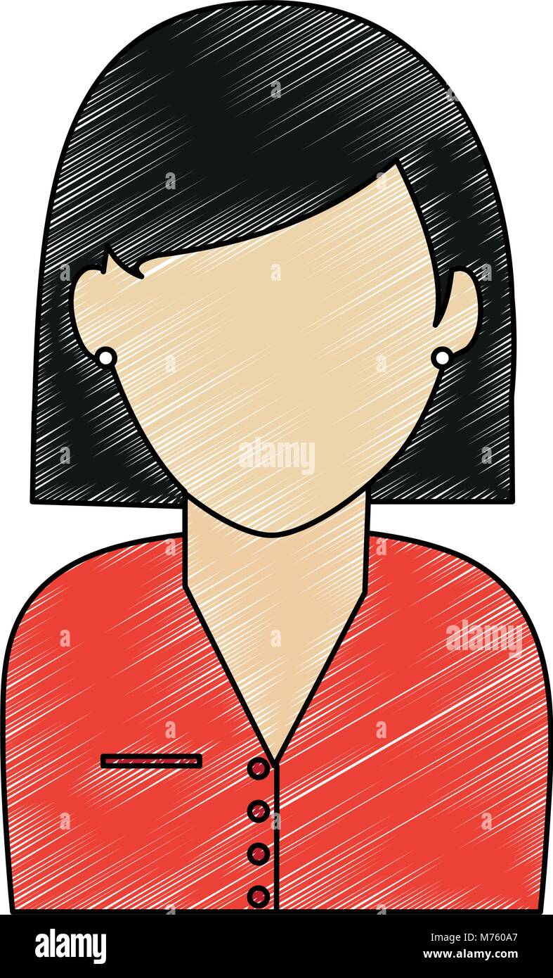 Woman faceless profile vector illustration graphic design Stock Vector ...