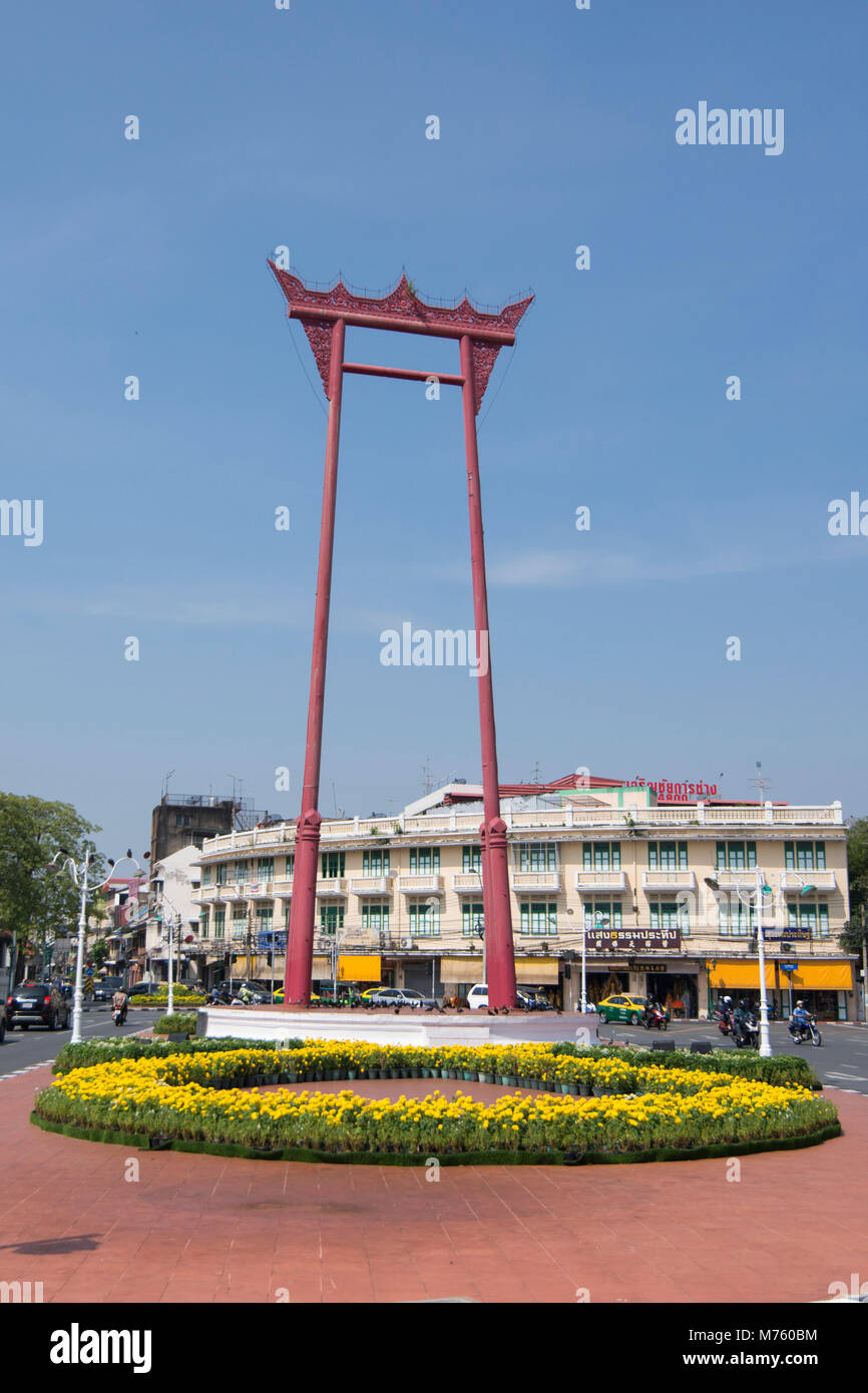 the Sao Ching cha gate in Banglamphu in the city of Bangkok in Thailand ...