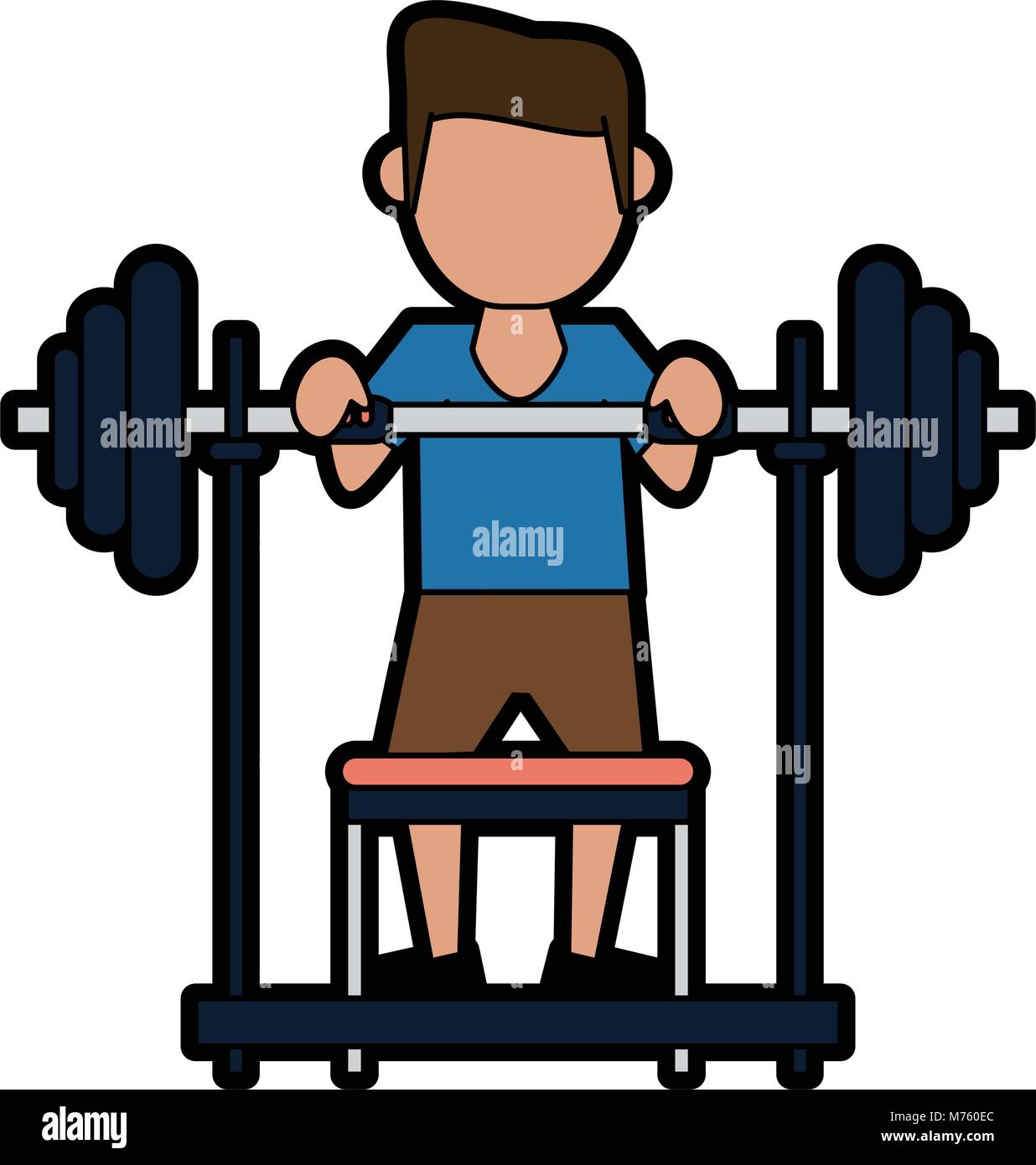 Gym bench weights vector illustration graphic design Stock Vector Image ...
