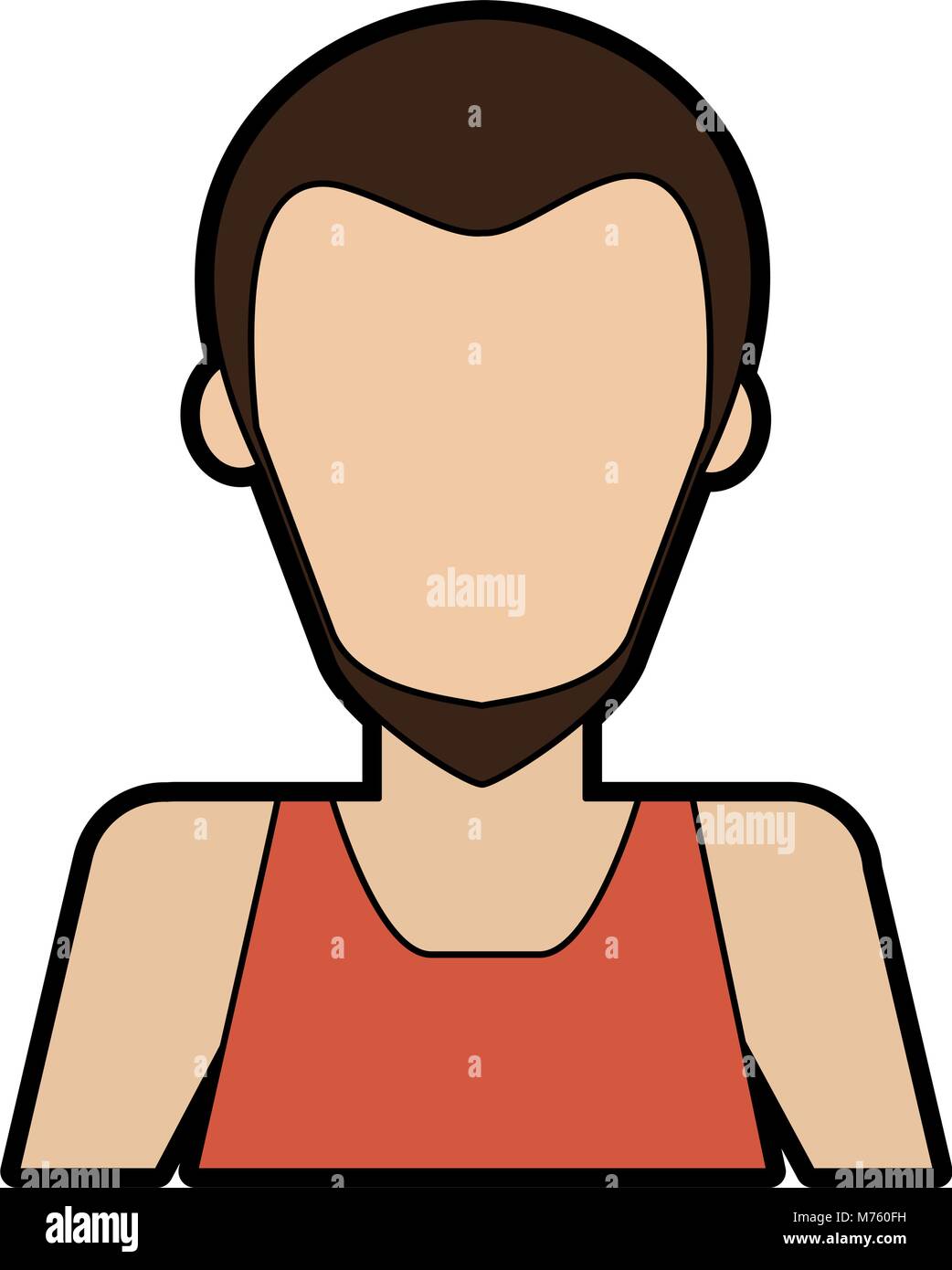 Man faceless avatar vector illustration graphic design Stock Vector ...