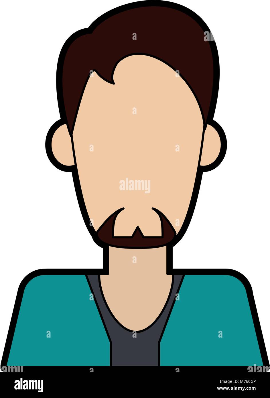 Man faceless avatar vector illustration graphic design Stock Vector ...