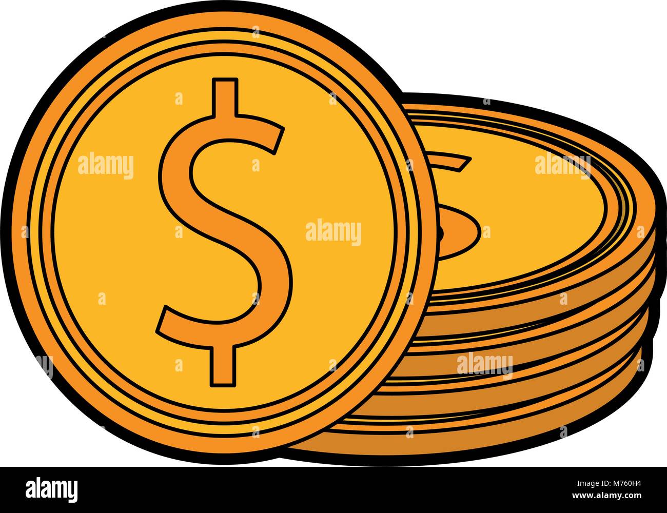 Money coins cartoons vector illustration graphic design Stock Vector ...