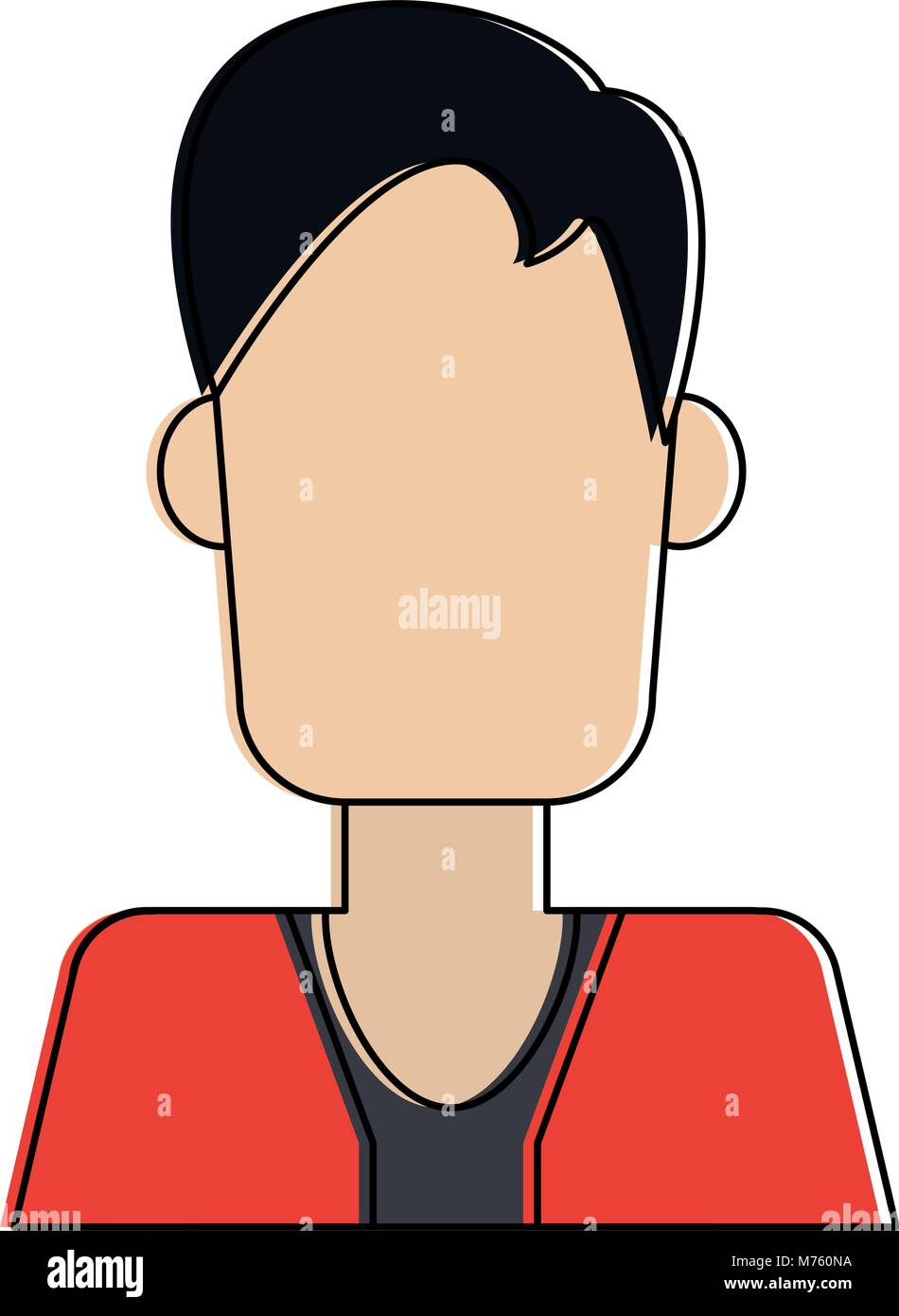 Man faceless avatar vector illustration graphic design Stock Vector ...