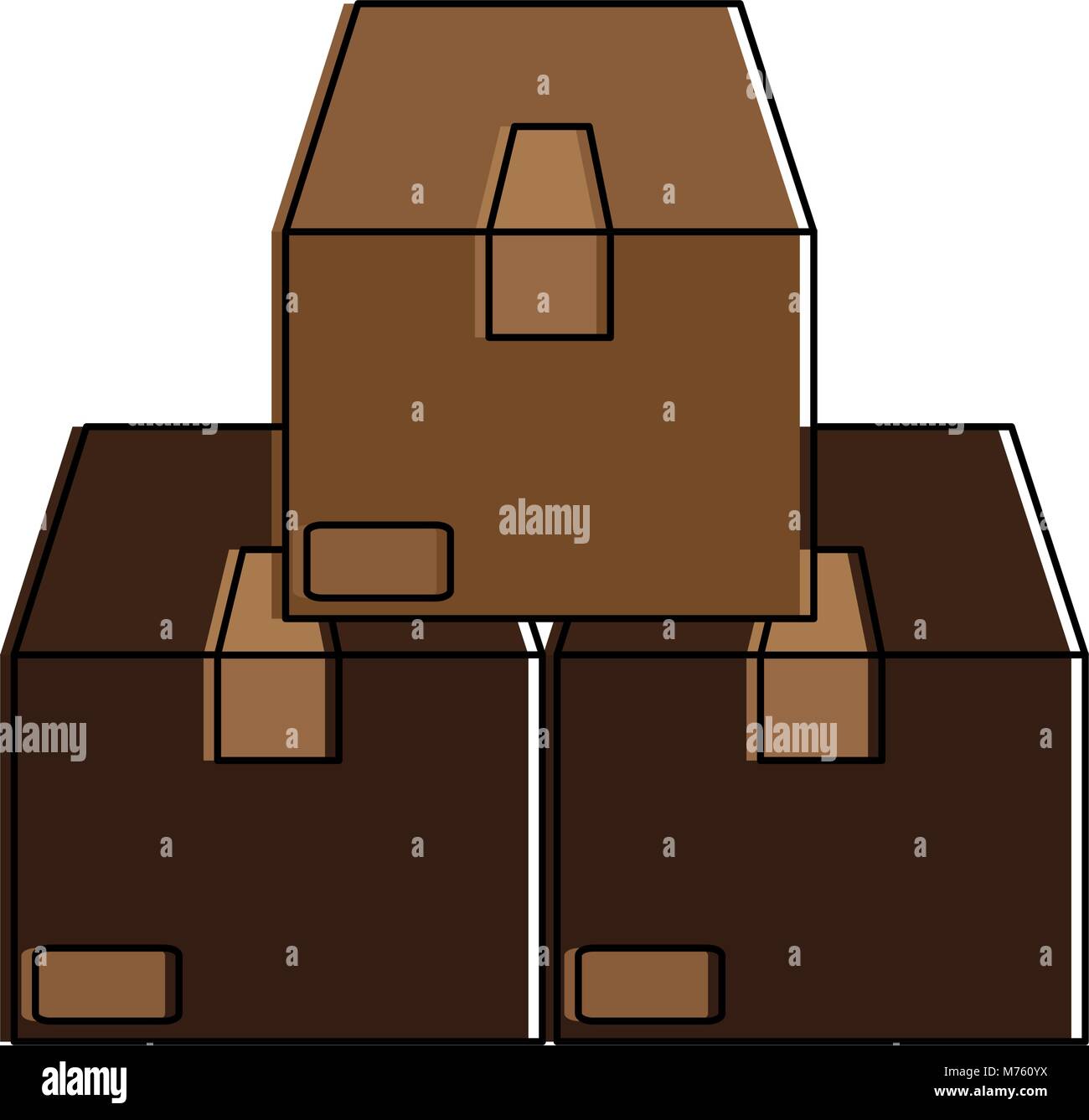 Packing up boxes Stock Vector Images - Alamy