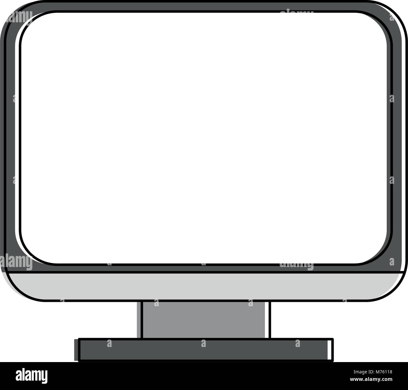 Computer screen technology vector illustration graphic design Stock ...
