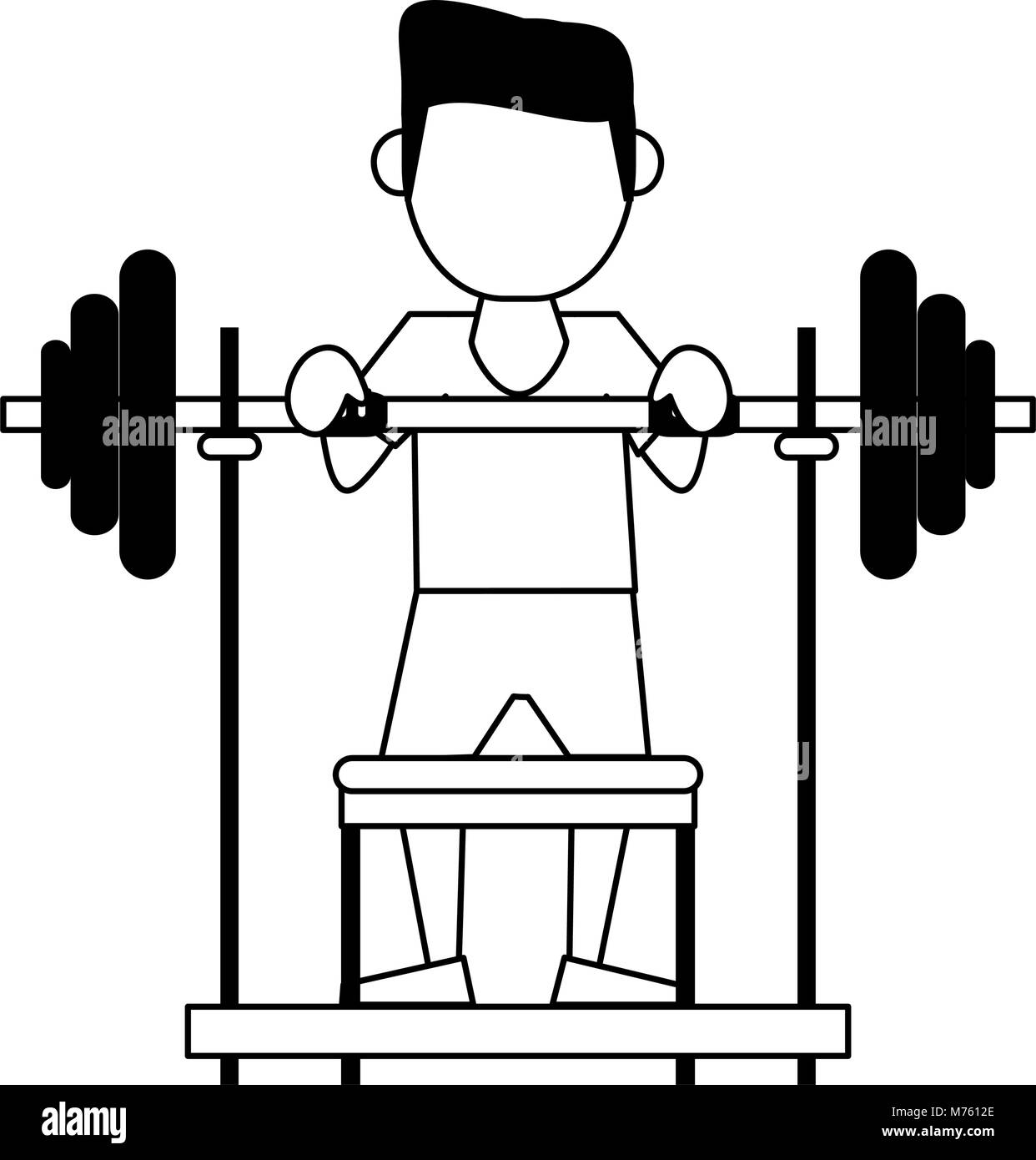 Gym bench weights vector illustration graphic design Stock Vector Image ...