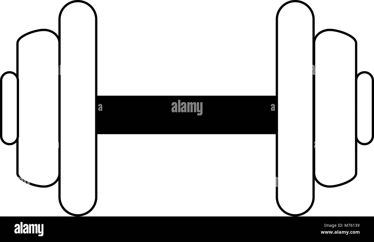 Dumbbell weight symbol vector illustration graphic design Stock Vector ...
