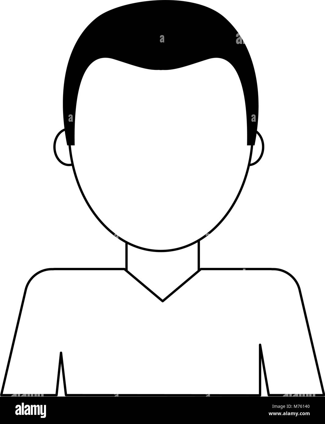Man faceless avatar vector illustration graphic design Stock Vector ...