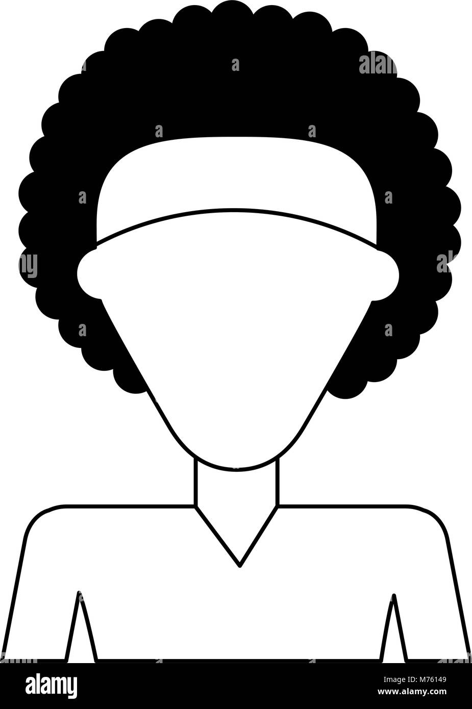 Woman faceless profile vector illustration graphic design Stock Vector ...