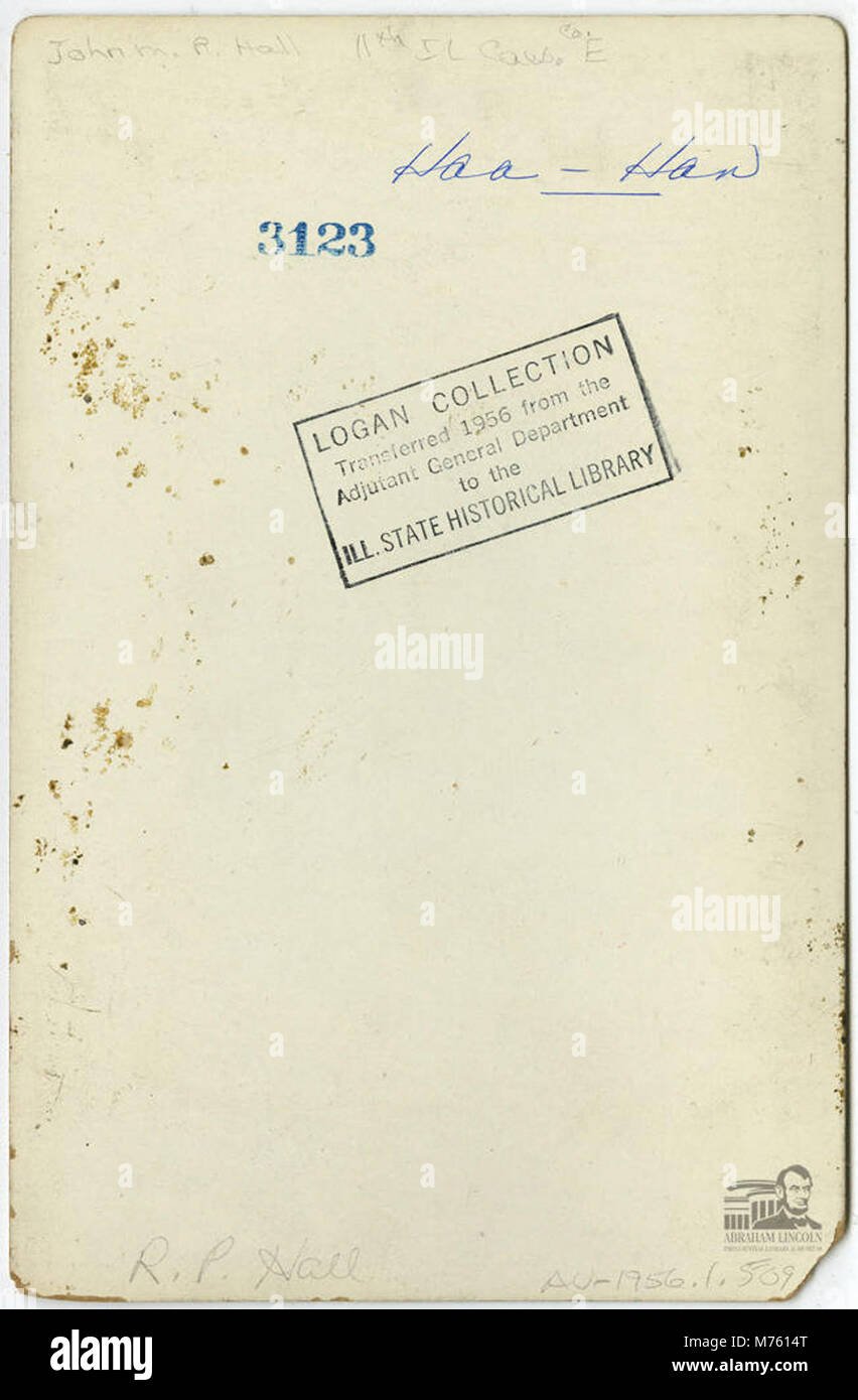 John M. R. Hall, likely a notable figure, captured in this historical ...