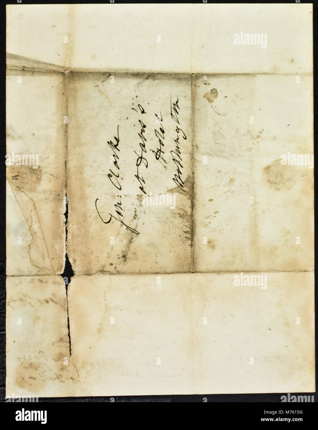 A historical letter from John Mason to William Clark, dated 1812 ...