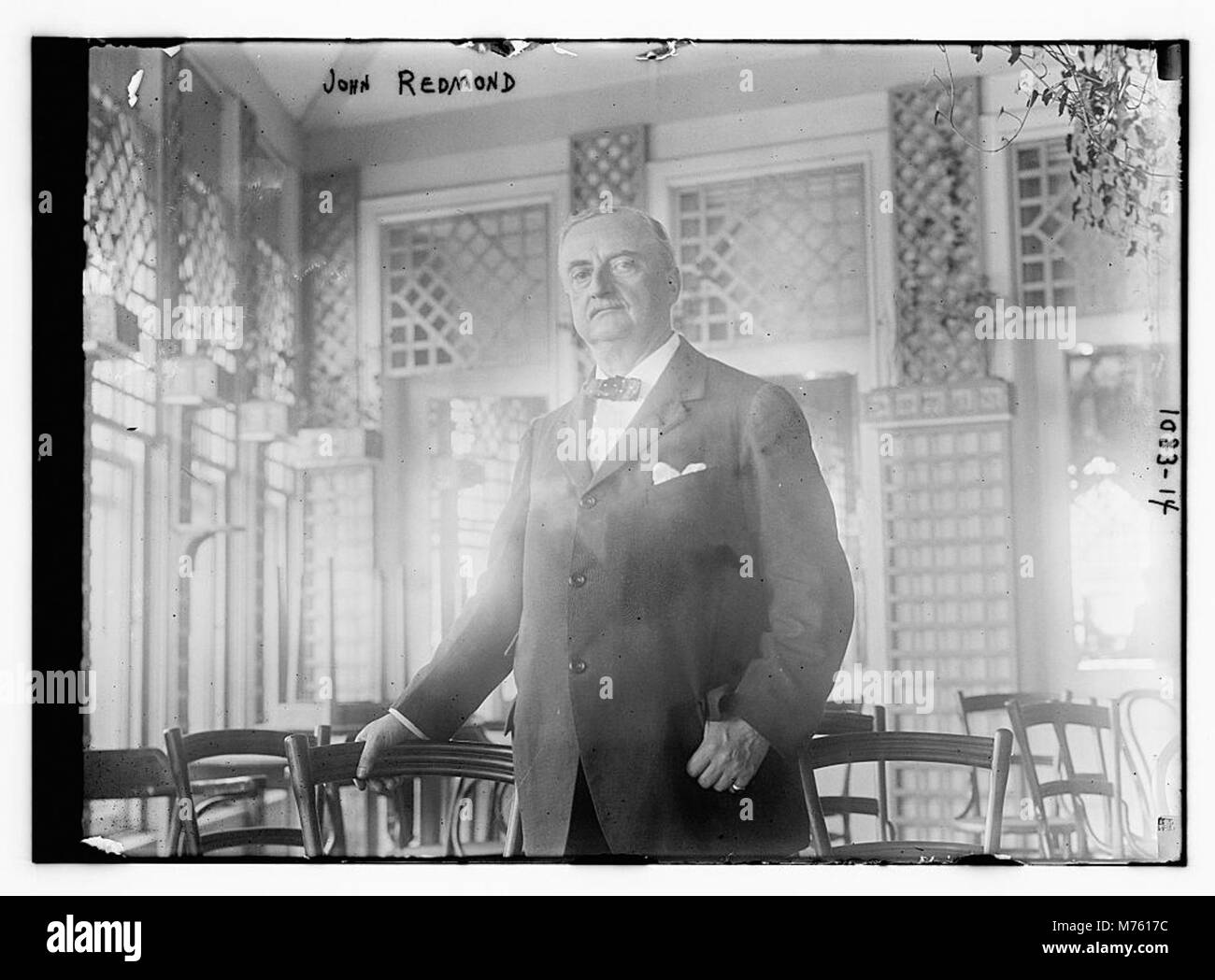 A photograph of John Redmond, an Irish political leader, standing next ...