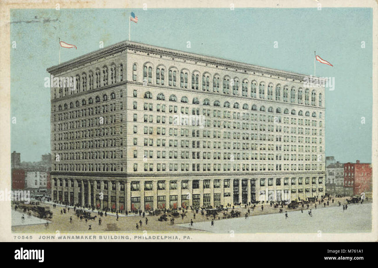 The John Wanamaker Building in Philadelphia, designed by D.H. Burnham ...