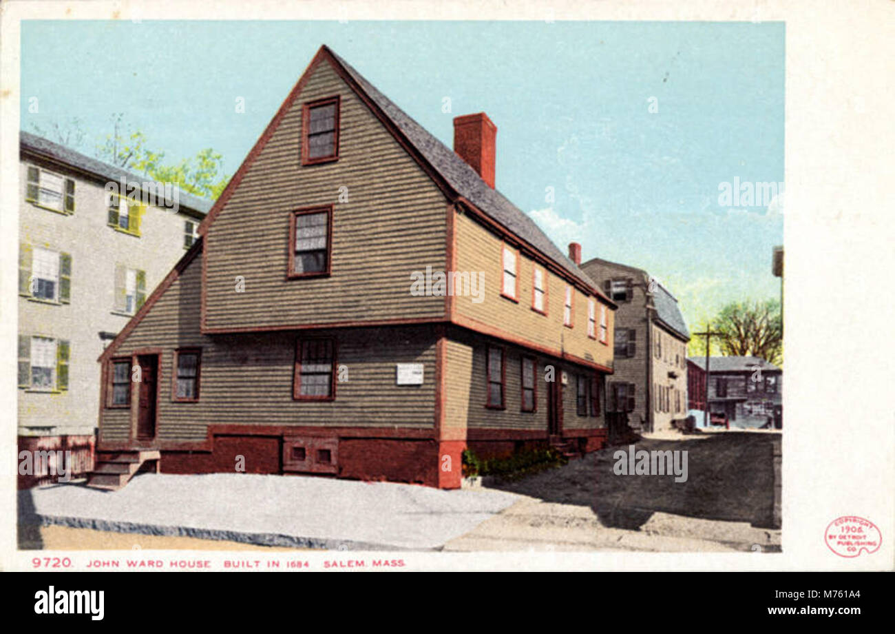 The John Ward House, built in 1684, captured in a photograph showcasing ...