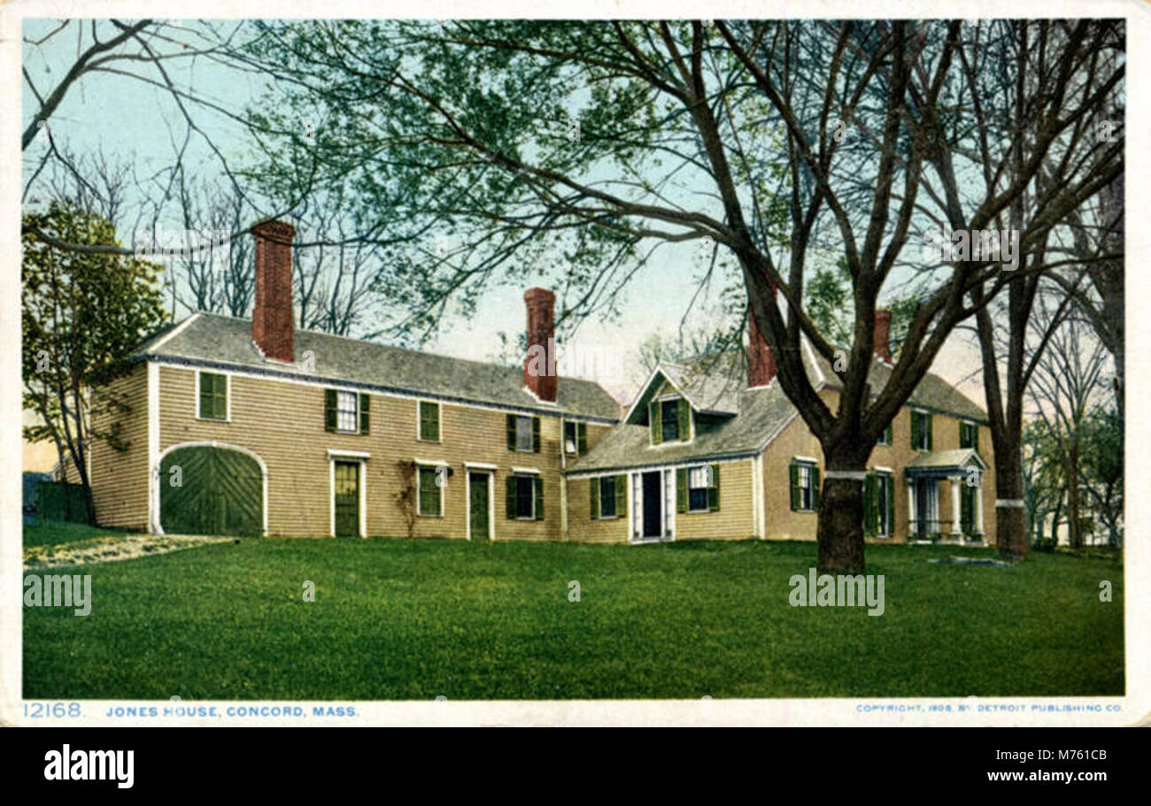 The Jones House in Concord, Massachusetts, is depicted in this ...