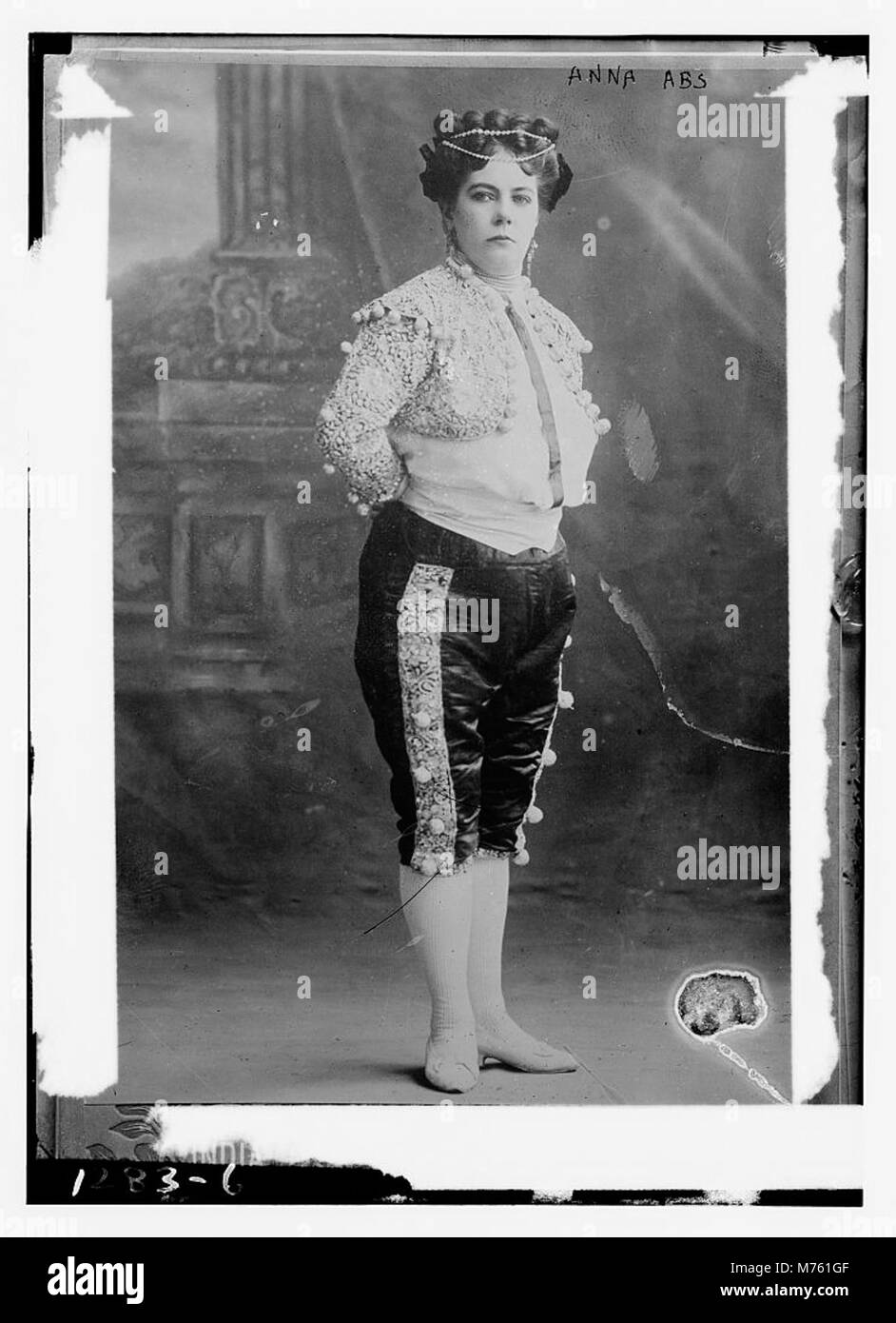 This portrait features Anna Abs, captured in a photograph preserved by ...