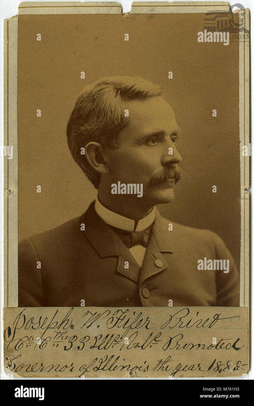 A portrait or photograph of Joseph W. Fifer, an individual likely known ...