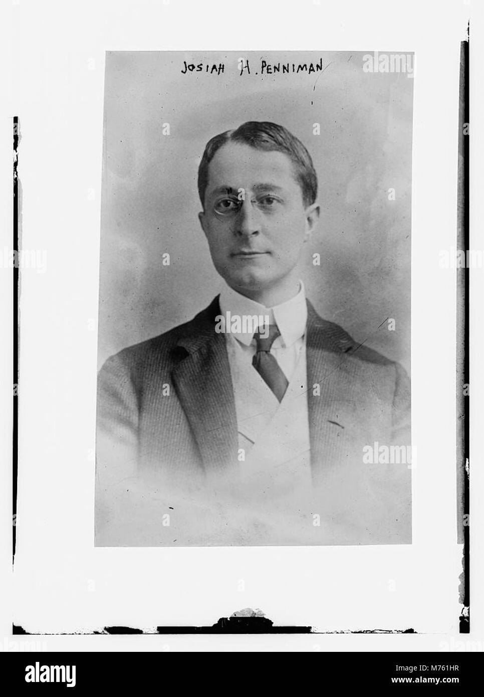 A portrait of Josiah H. Penniman, capturing his image likely related to ...