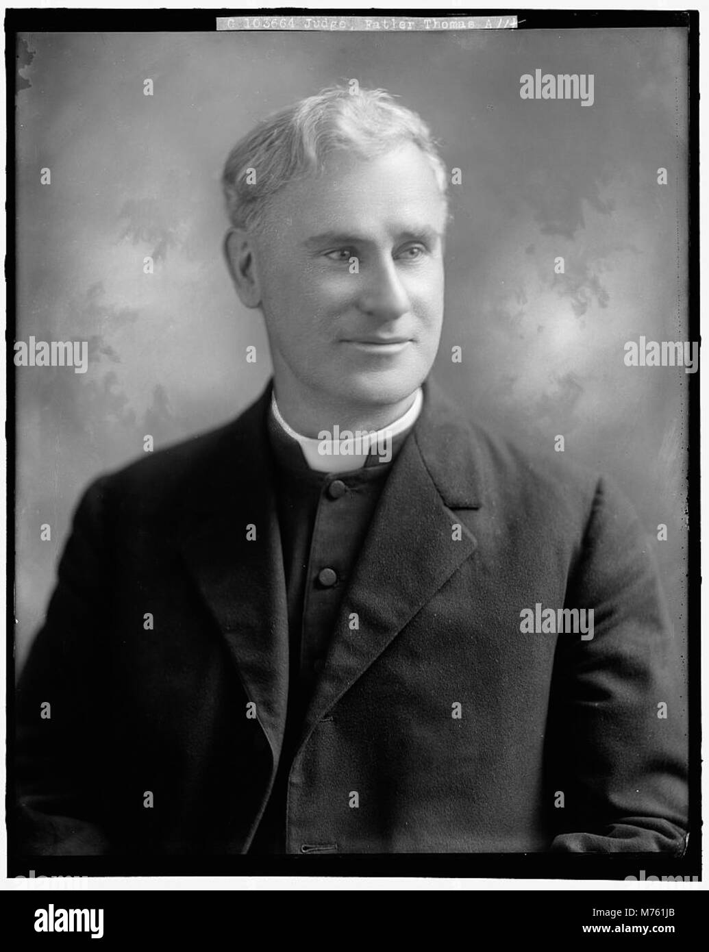 A portrait of Thomas A. Judge, depicted as a father figure. The image ...