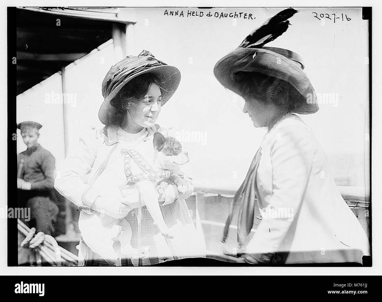 A portrait of actress Anna Held and her daughter, capturing a moment in ...