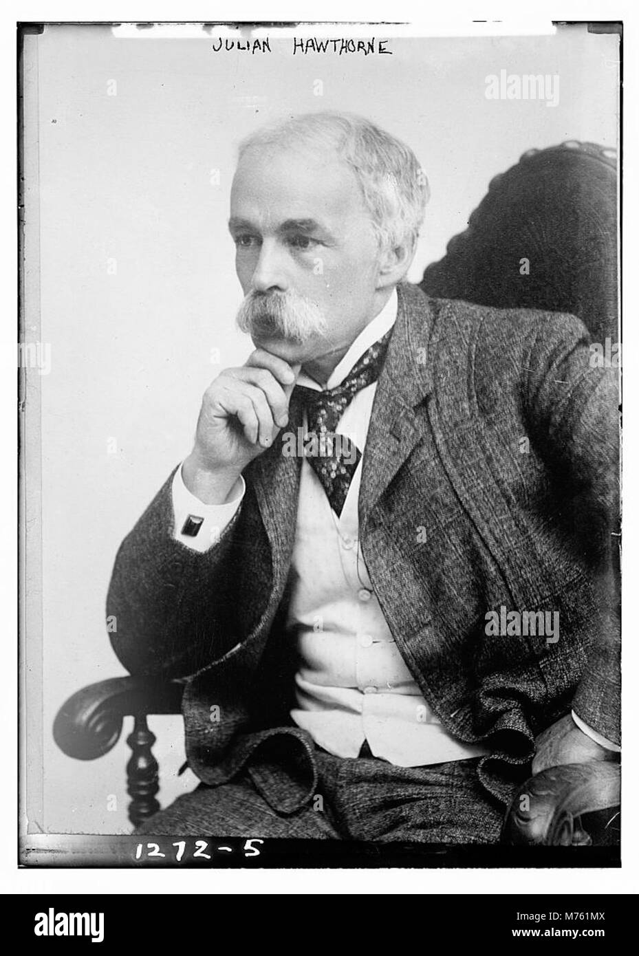 This portrait of Julian Hawthorne, an American author and the son of ...