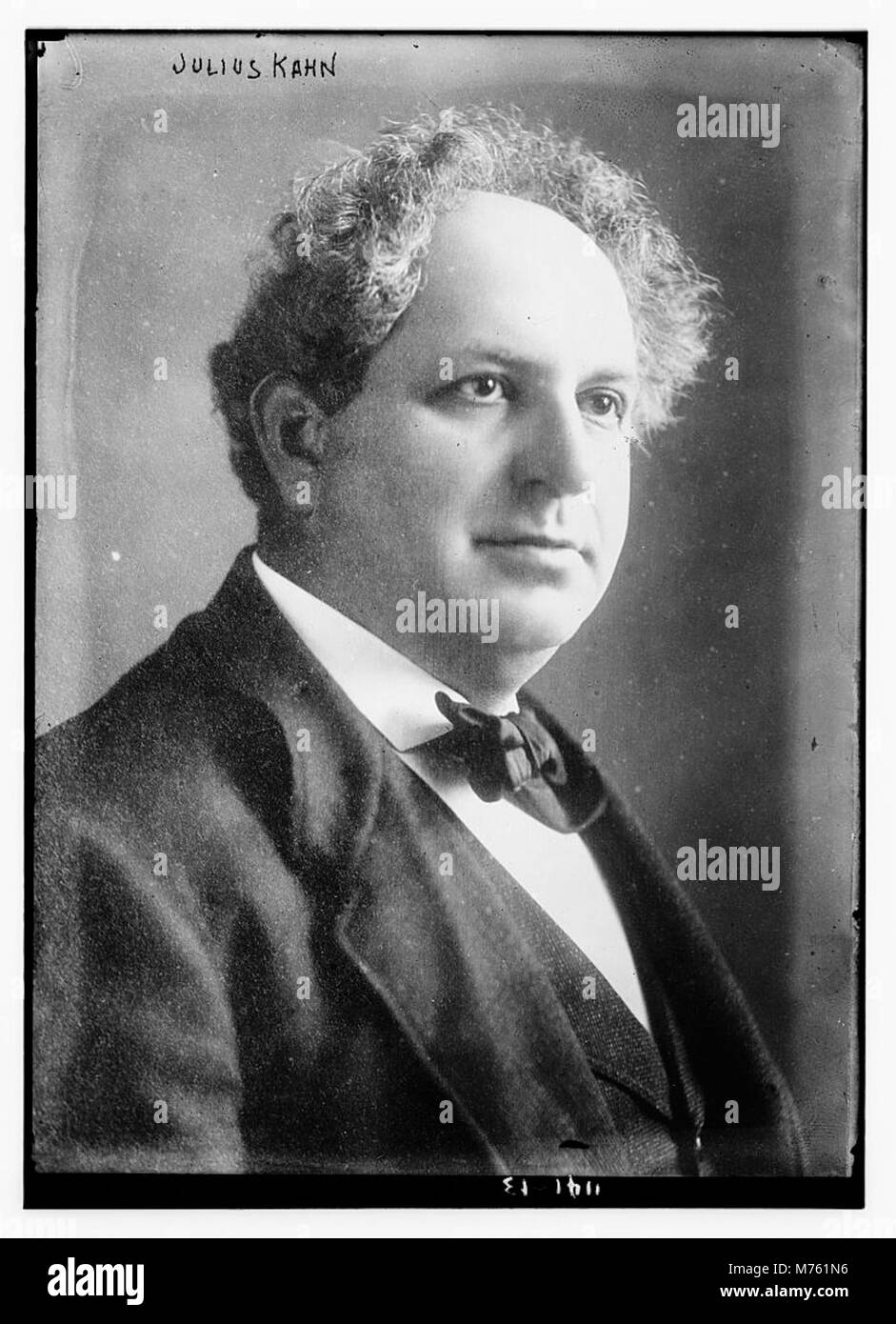 Julius Kahn, a prominent figure, captured in a photograph, reflecting ...