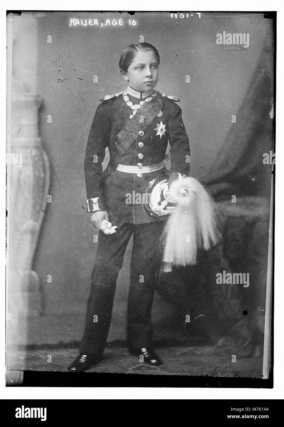 A photograph of a young Kaiser at the age of 10, captured by Brasch ...