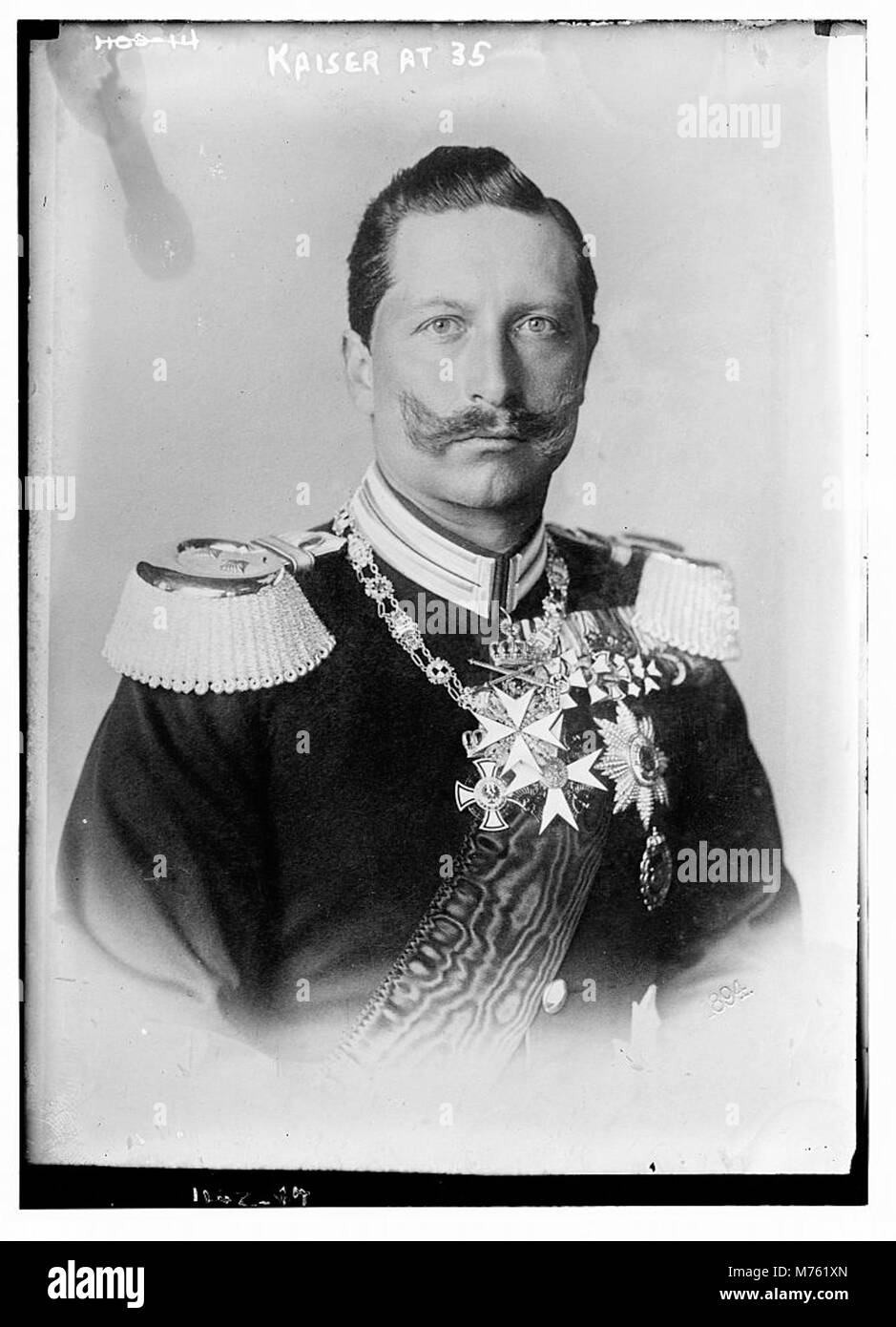 A portrait of Kaiser Wilhelm II at the age of 35, offering a glimpse into the early years of the ...