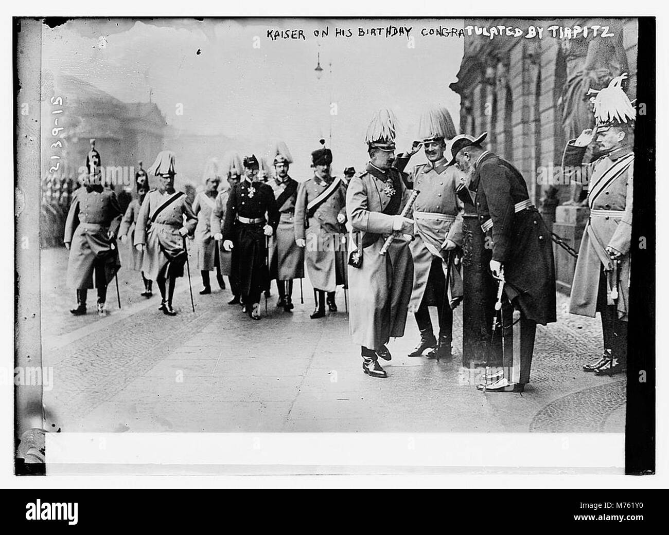 This photograph captures Kaiser Wilhelm II of Germany on his birthday ...