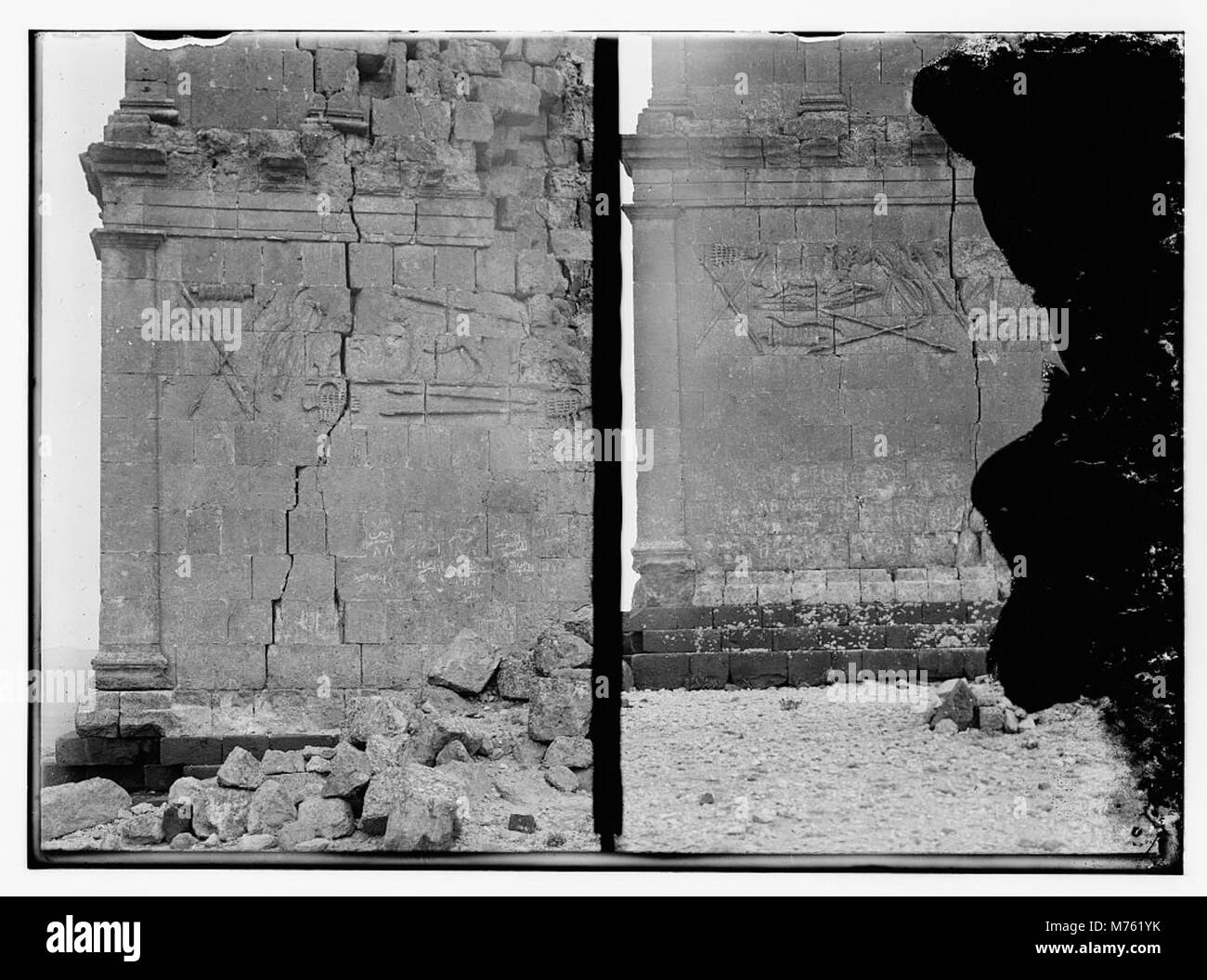 A photograph of the Kamouh el Hermel pyramid located south of Hermel in ...