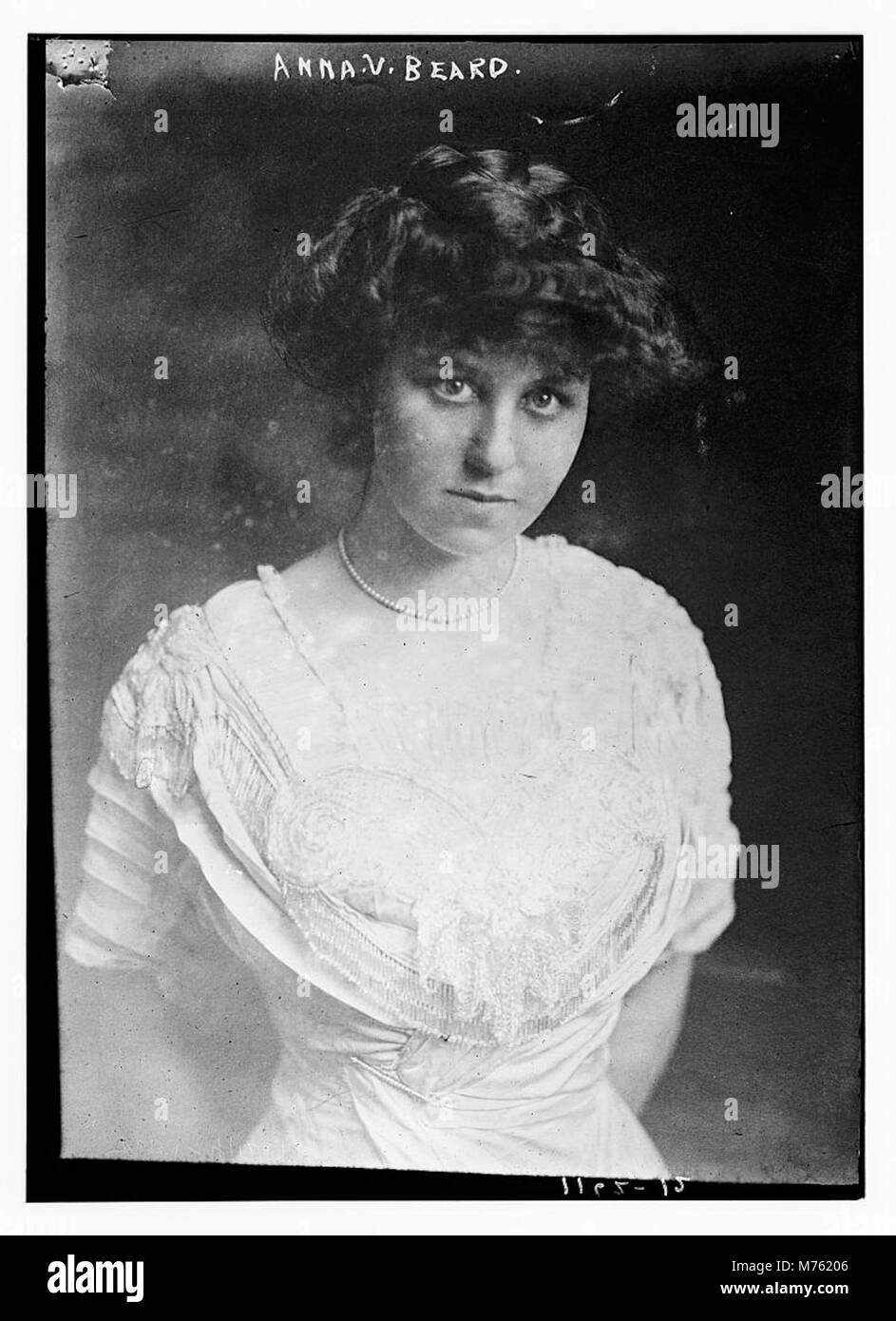 A portrait of Anna V. Beard, a historical figure captured in a formal ...
