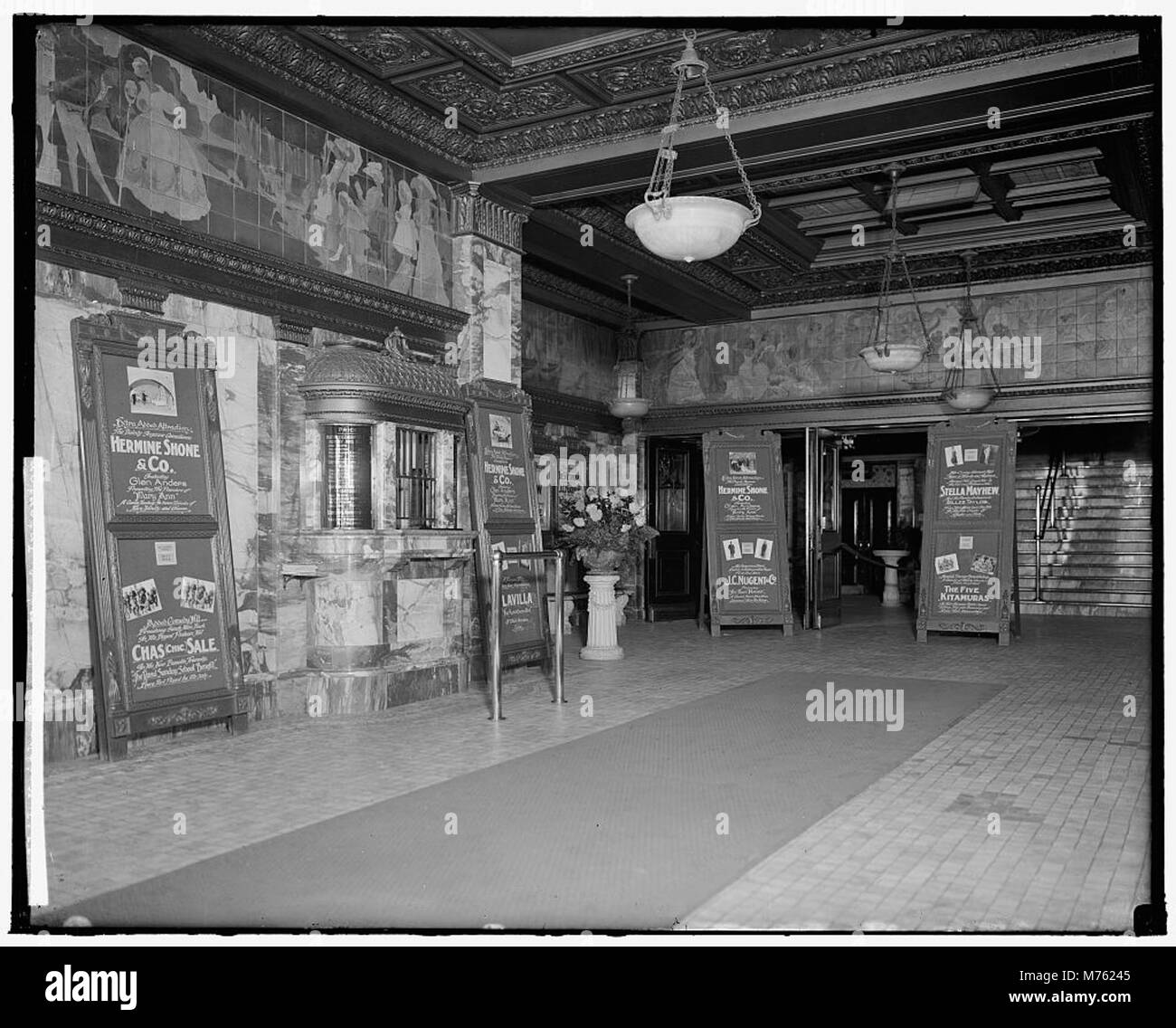A photograph of the lobby of Keith's Theater, capturing the ...