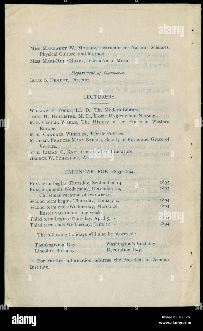An announcement from 1893, featuring details from a historical event ...