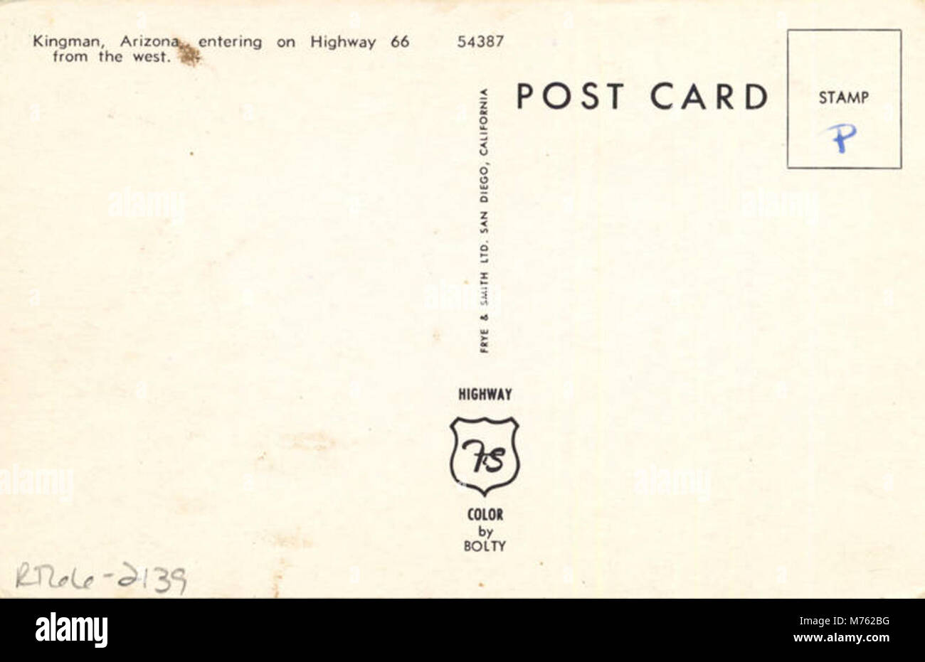 A photograph of Kingman, Arizona, seen from the west along the iconic ...