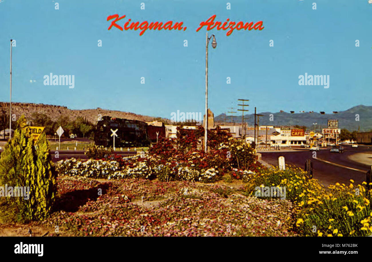 A historical view of Kingman, Arizona, highlighting its landscape ...