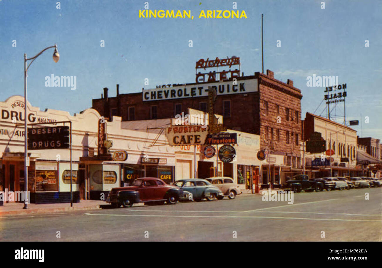 View of Kingman, Arizona, capturing the town’s layout and architectural ...