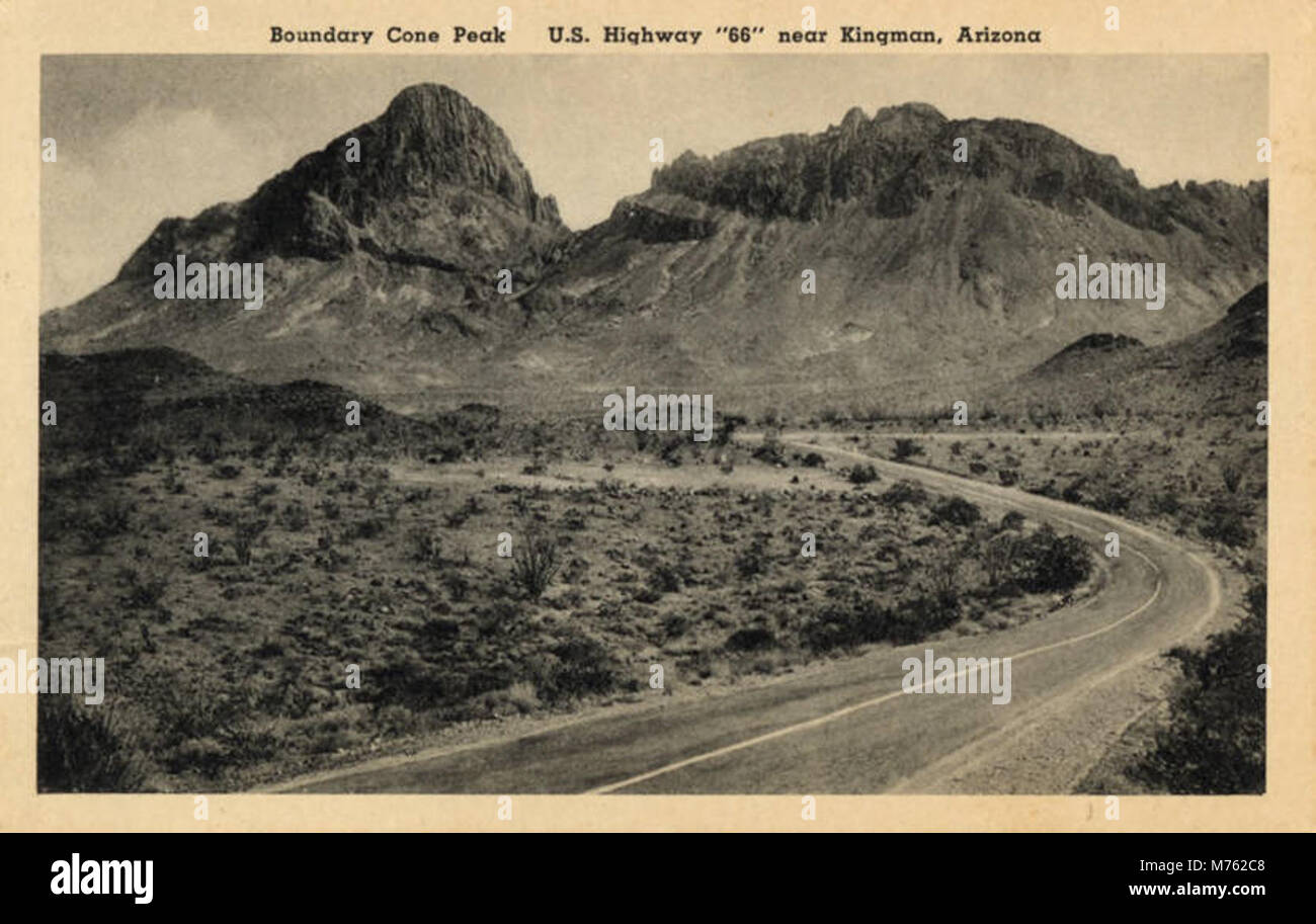 This image showcases Boundary Cone Peak near Kingman, Arizona ...