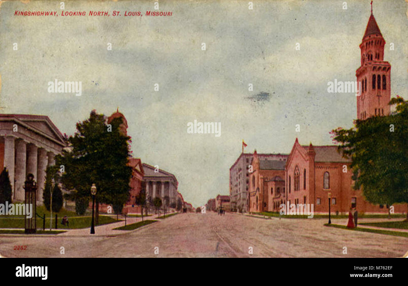 A photograph of Kingshighway, a major thoroughfare, capturing the road ...