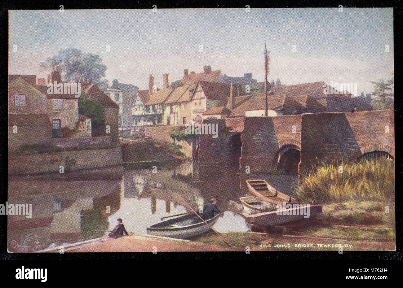 This image shows King John's Bridge in Tewkesbury, known for its ...