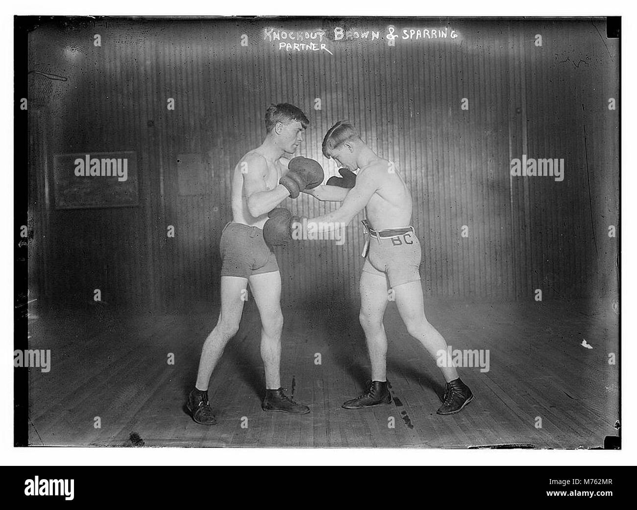 Knockout Brown, a well-known boxer, is pictured with his sparring ...