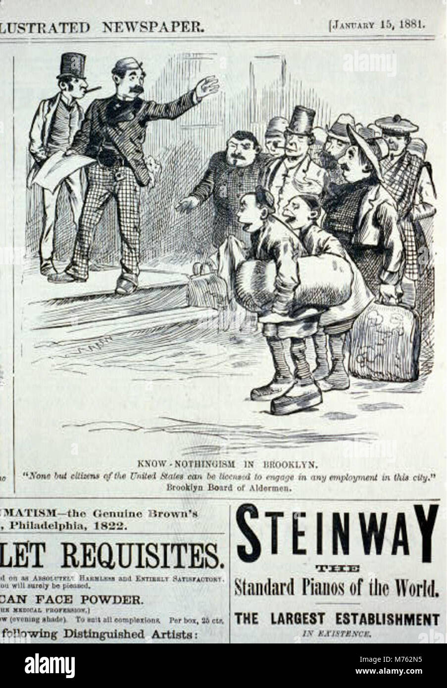 Political cartoons immigration hi-res stock photography and images - Alamy