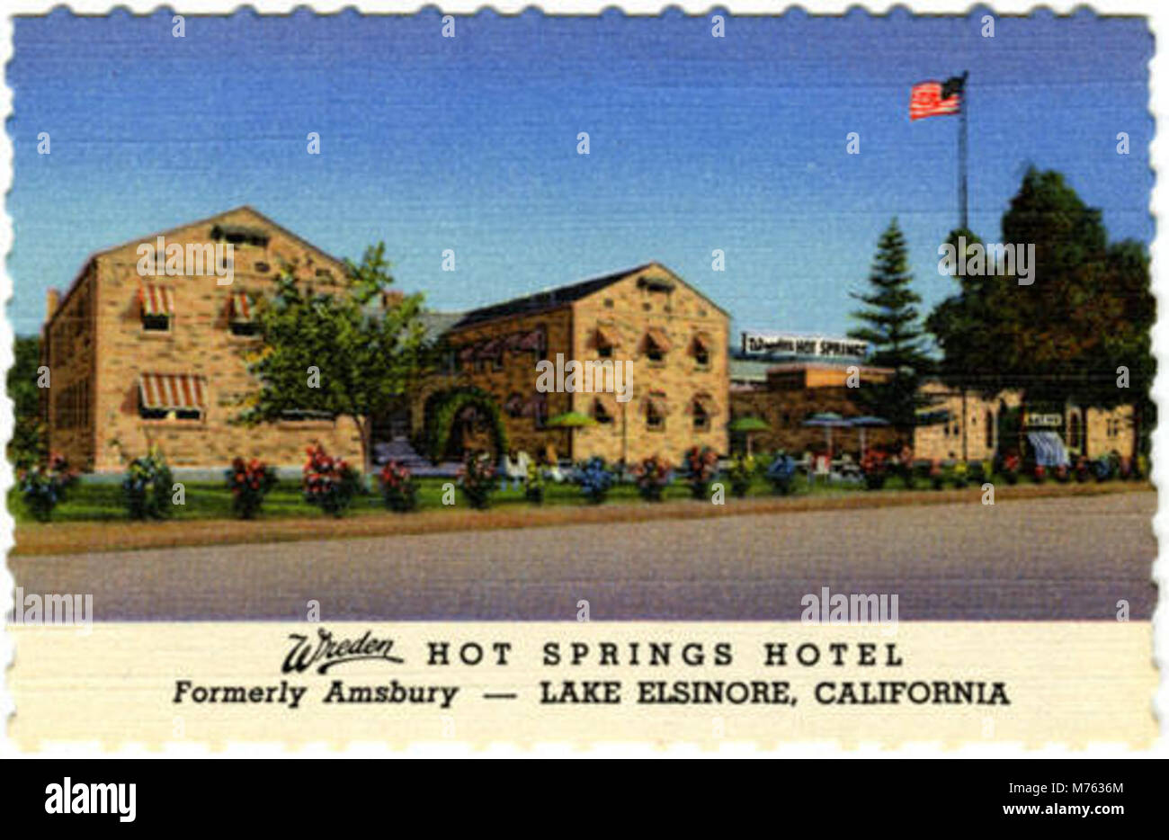 A vintage photograph of the Wreden Hot Springs Hotel located near Lake ...
