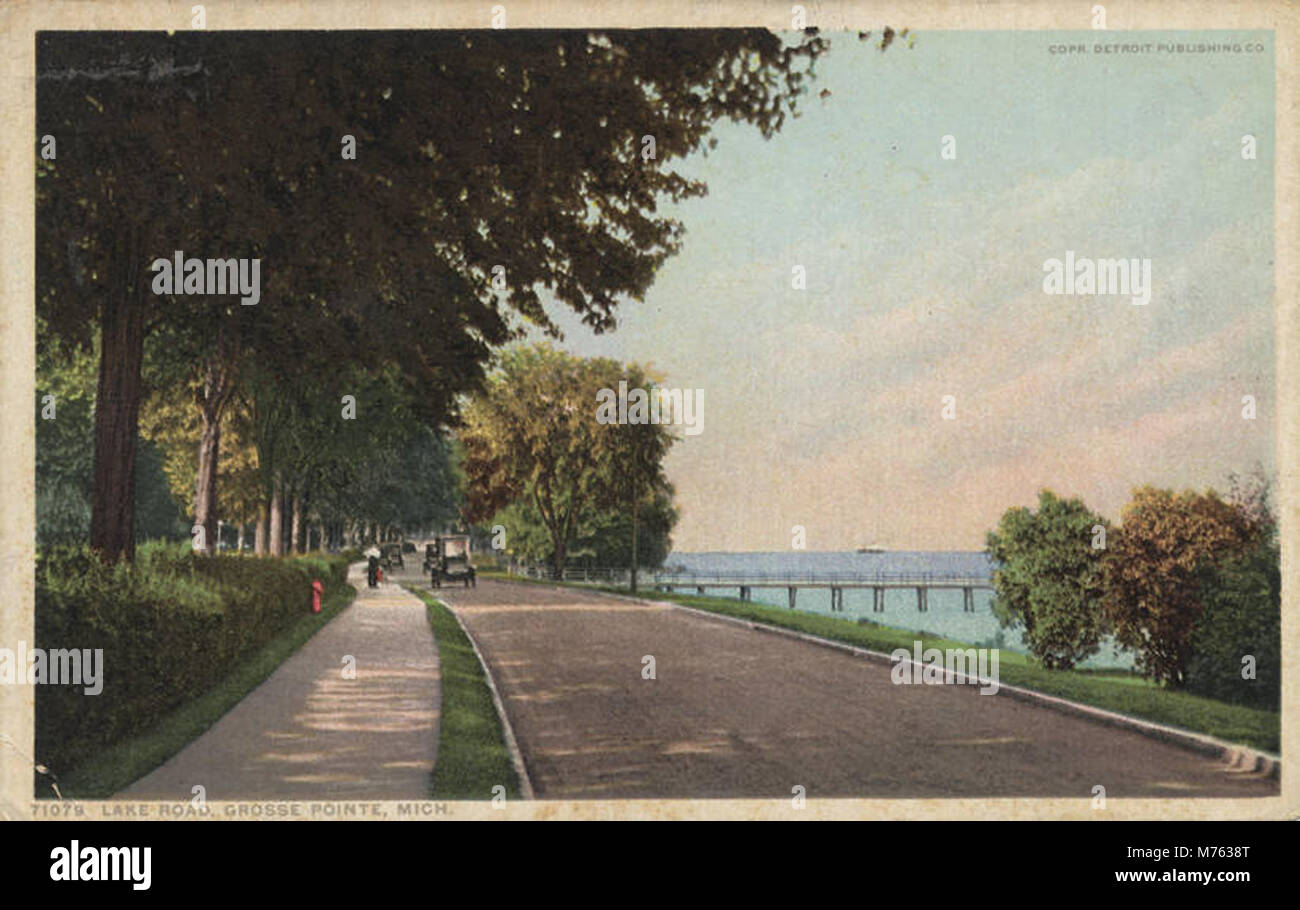 This image captures Lake Road in Grosse Pointe, Michigan, showcasing ...