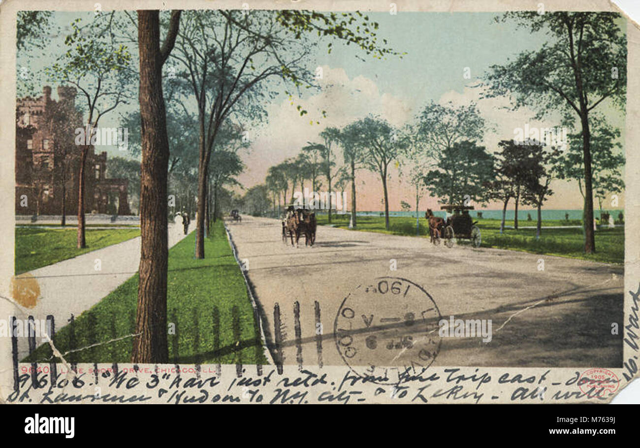 A photograph of Lake Shore Drive, capturing a view of this scenic road ...