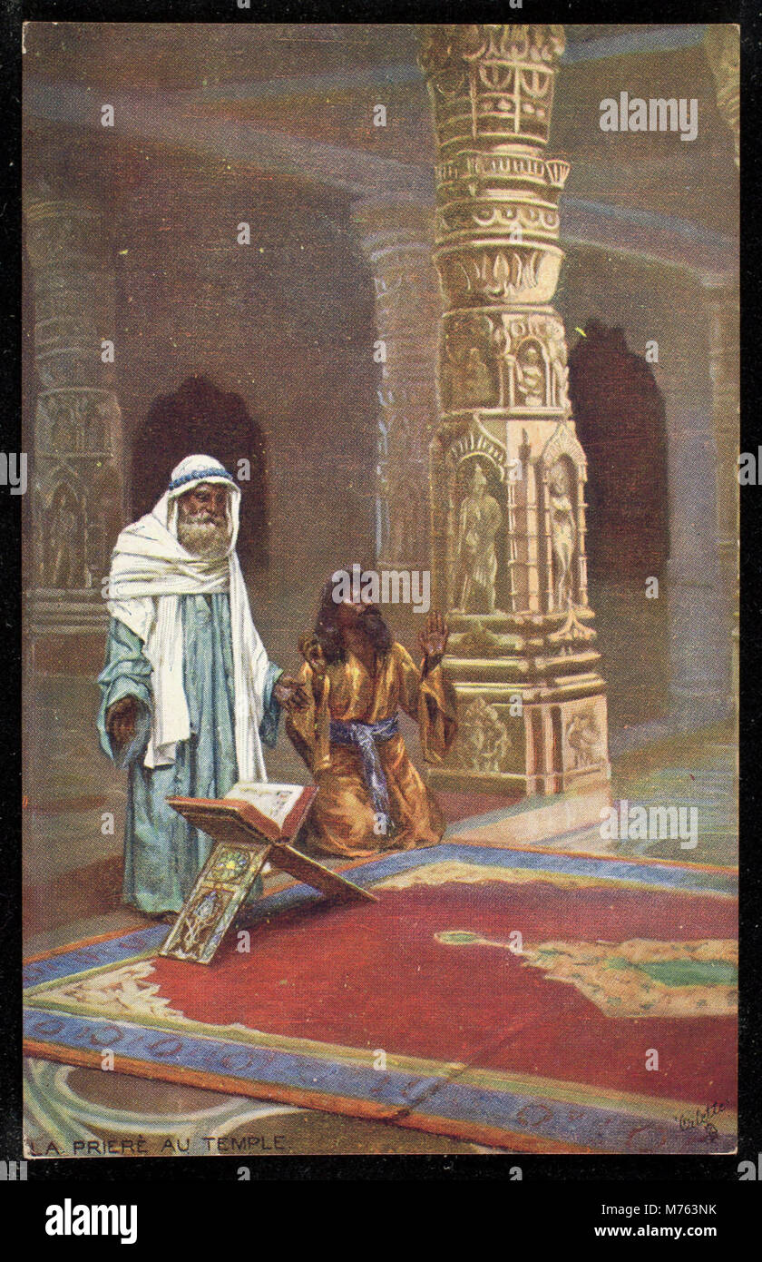 'La Priere au Temple' (Prayer at the Temple) is a religious artwork ...